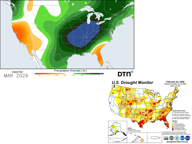 Early March forecast favors major drought reduction for central U.S ...