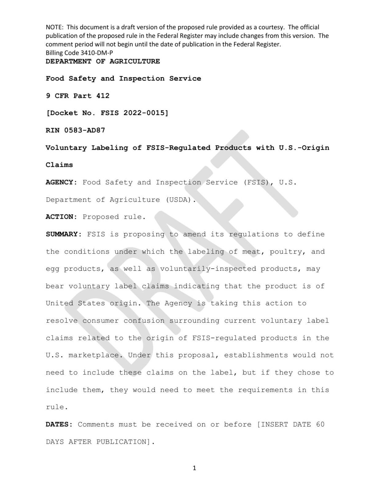 USDA proposes changes to 'Product of USA' label | National ...