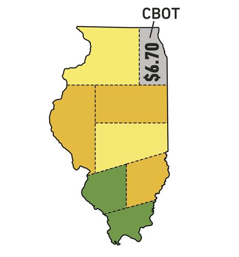 Corn basis map | | farmweeknow.com