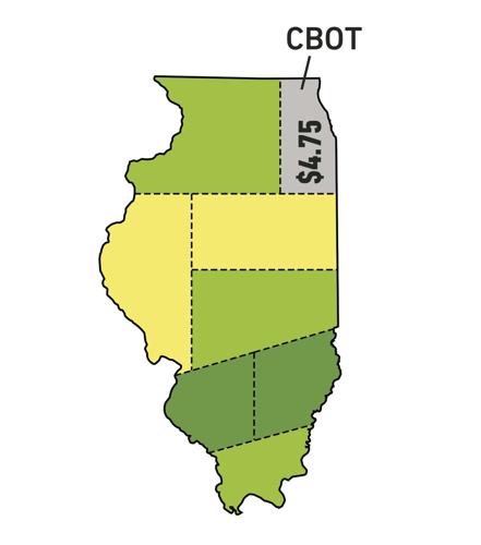 Corn basis map | | farmweeknow.com