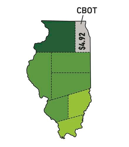 Corn basis map | | farmweeknow.com