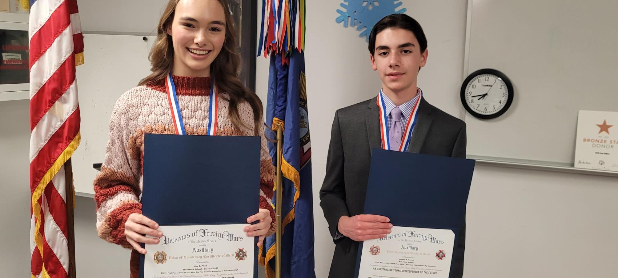 Photo_News_VFW awards_Ava Price Nathan Torres.jpg | | fauquier.com