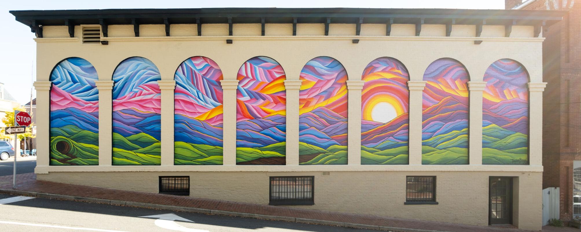 A vibrant welcome home: Fauquier artist Taylor Boyd completes town’s ...