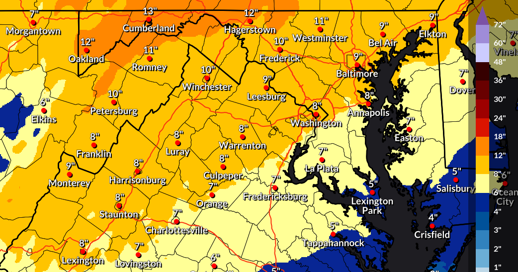Winter storm to bring 14 inches of snow to Northern Virginia ...