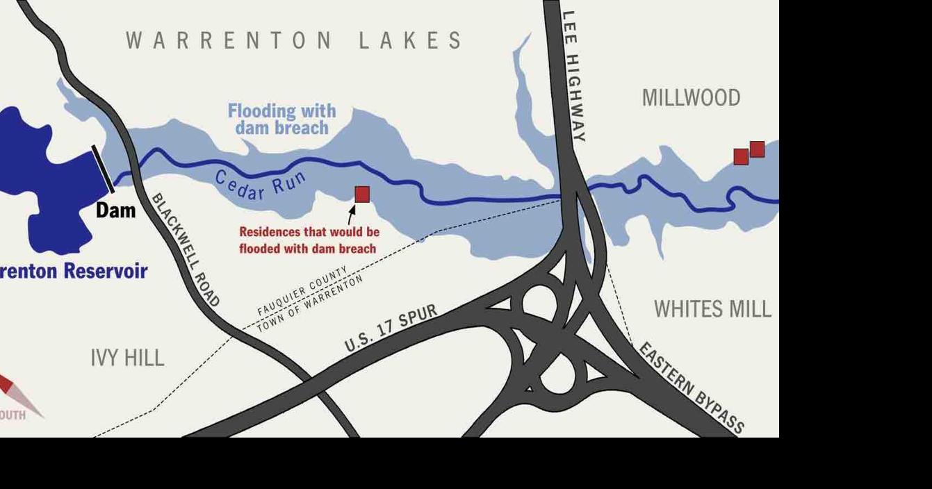 warrenton dam map | | fauquier.com