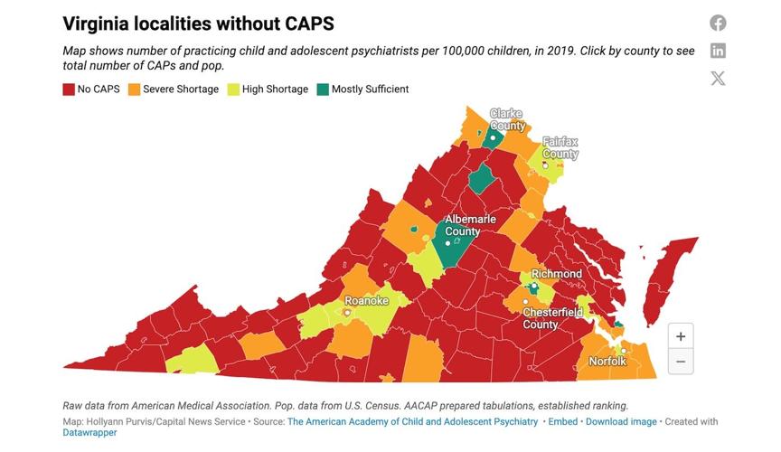 Virginia data shows severe shortage of child and adolescent ...