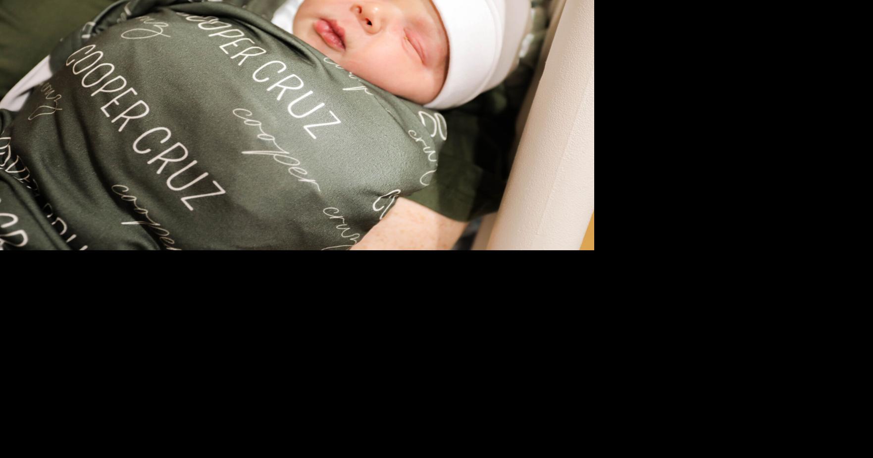 Close up of Cooper, the first baby born in 2024 at Fauquier Hospital ...
