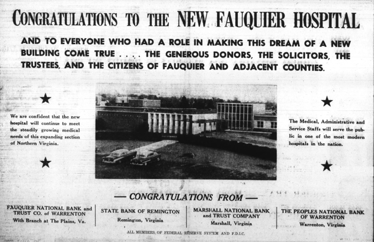 Fauquier Health celebrates a century of health care | Business ...