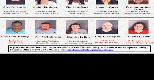 New "10 Most Wanted" list from sheriff's office | | fauquiernow.com