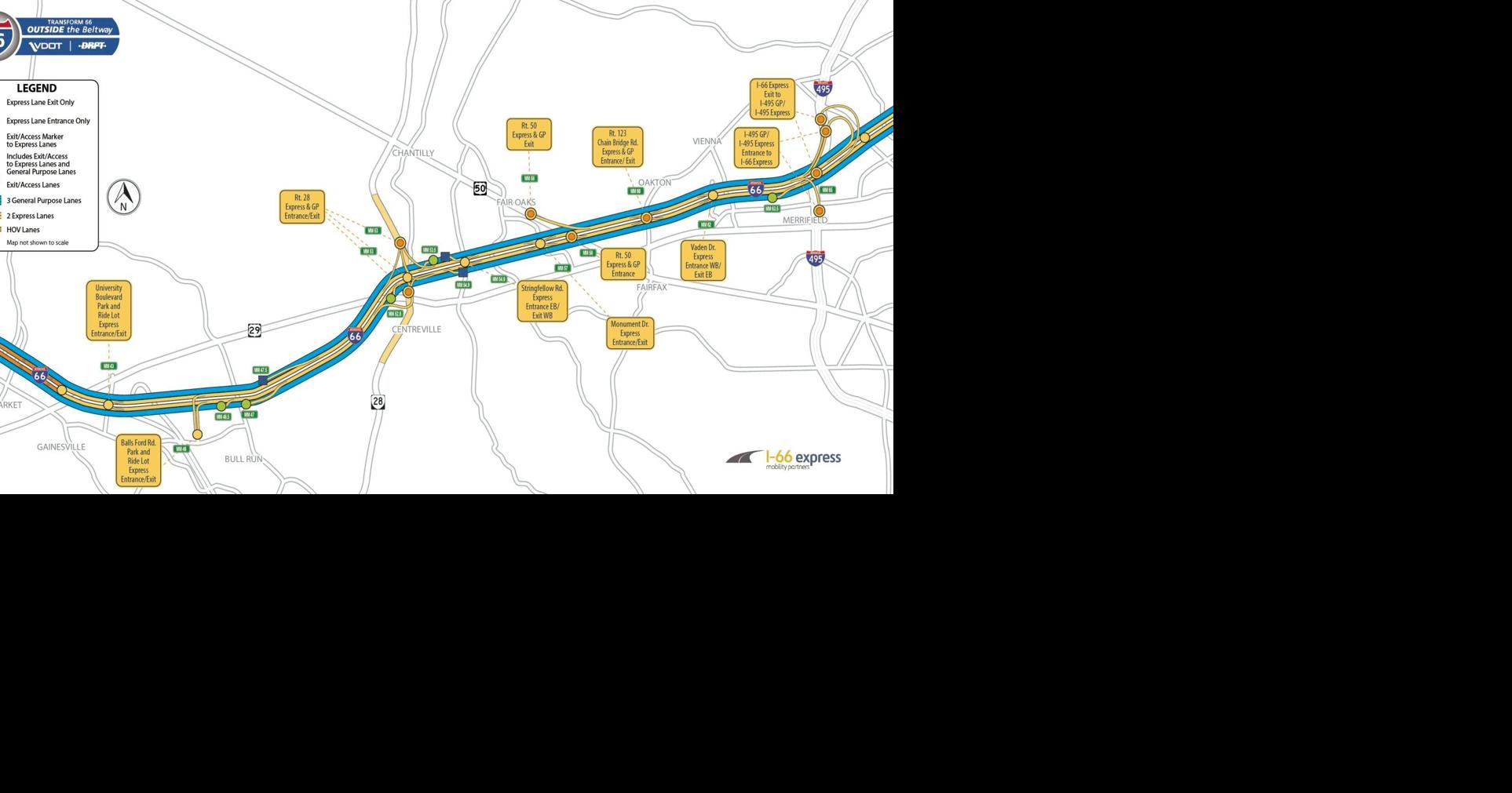 Tolls kick in for western portion of I-66 express lanes | News ...