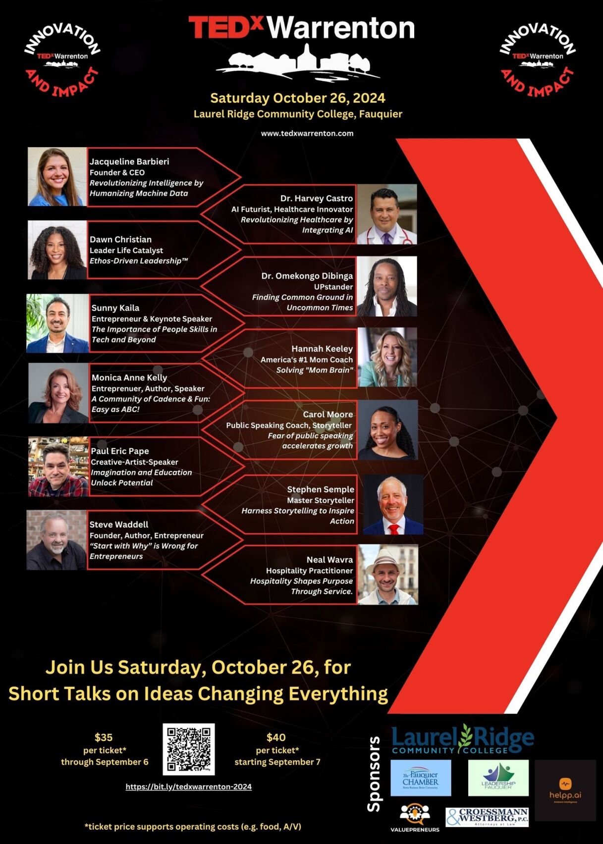 TEDx Warrenton 2024 to be held Oct. 26 at Laurel Ridge Community College | News | fauquiernow.com