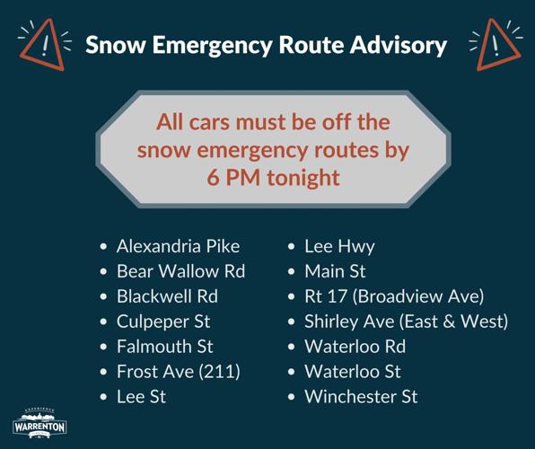 Forecast calls for 3-8 inches of snow across region; Warrenton ...