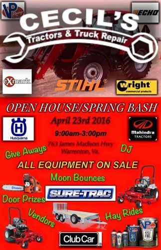 Cecil's Tractors Spring Bash | Neighbors | fauquiernow.com
