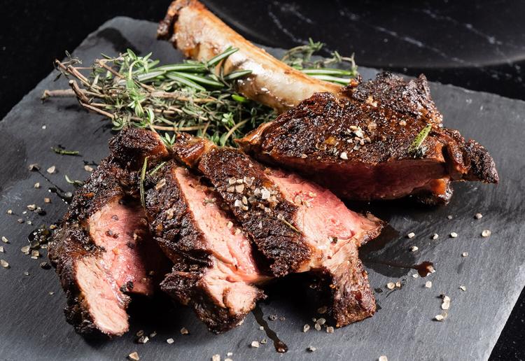 Bison Cowboy Rib Eye with Smoked Salt, Butter & Herbs | Dinner ...