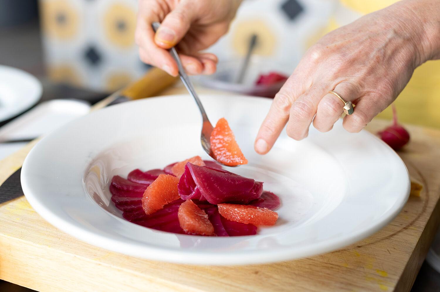 Beet & Grapefruit Tiradito | Snacks & Sides | feastandfield.net