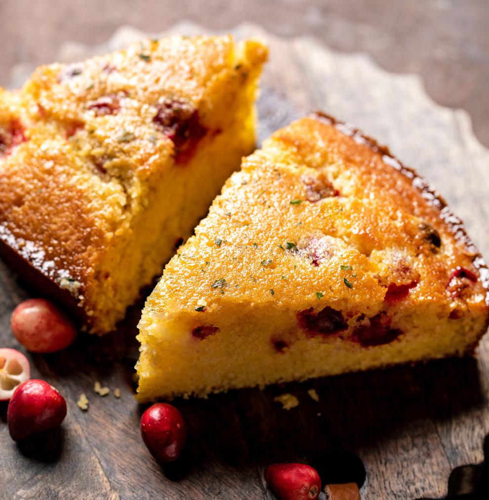 Honey-Butter Cranberry Cornbread | Snacks & Sides | feastandfield.net