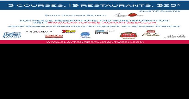 Clayton Restaurant Week Returns with 3 Courses for $25 at 19 Restaurants