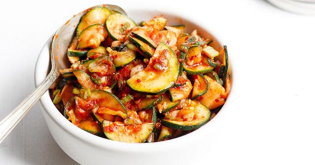 Green Zucchini Kimchi
