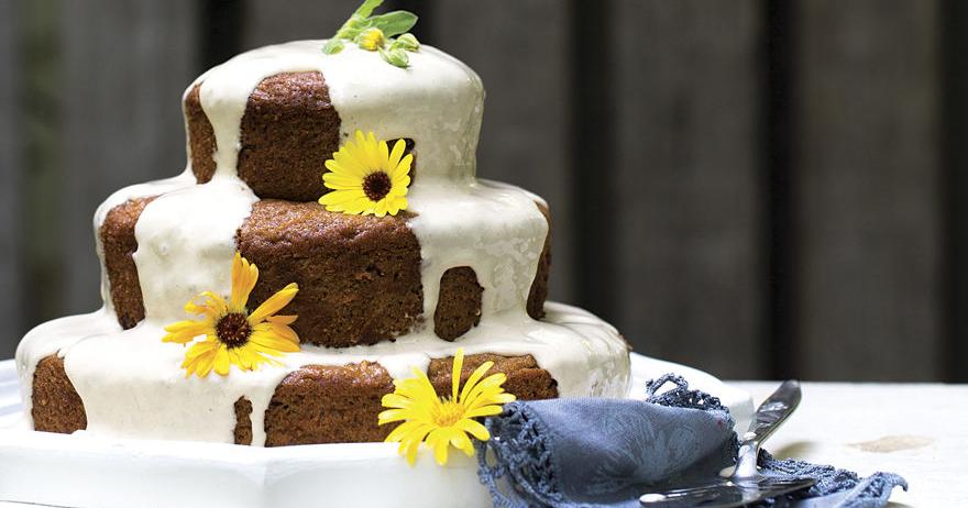 Three-Tiered Carrot-Calendula Cake
