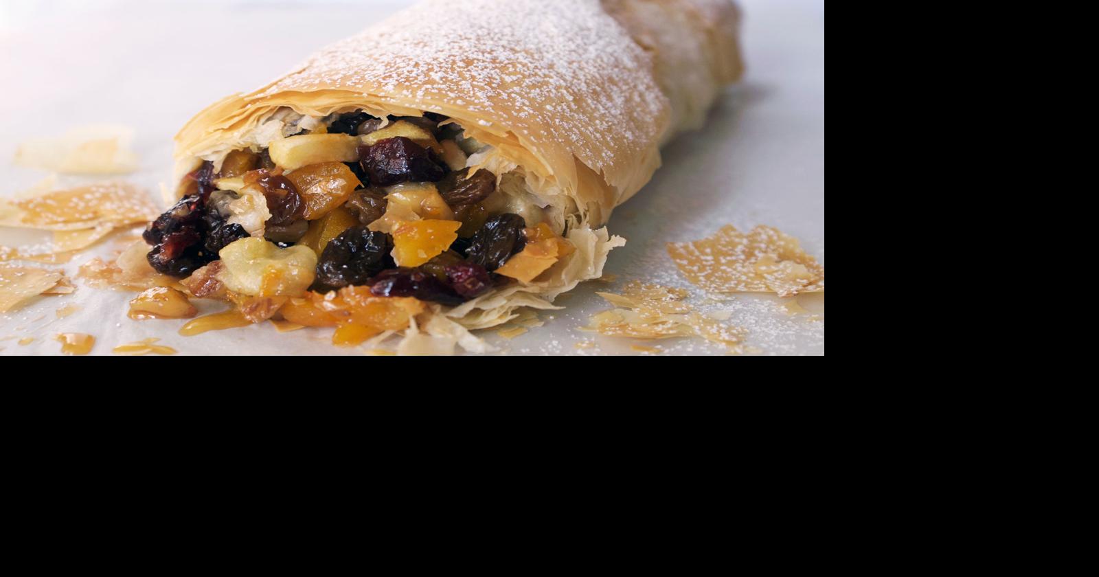 Recipe: Dried Fruit Strudel with Apricot Preserves
