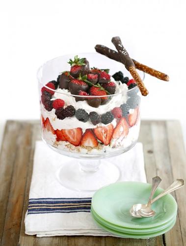 Sweet and Salty RumChata Cheesecake Trifle