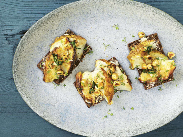 Baked Celery Root Smørrebrød