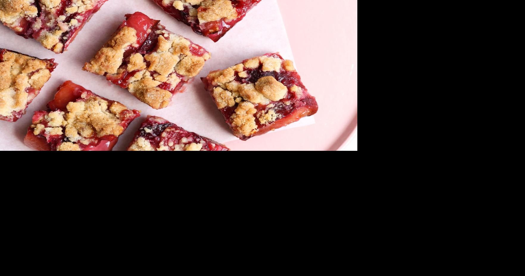 Plum-Cardamom Crumble Bars Recipe
