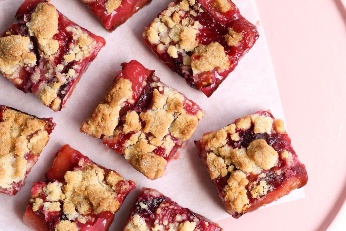 Plum-Cardamom Crumble Bars Recipe