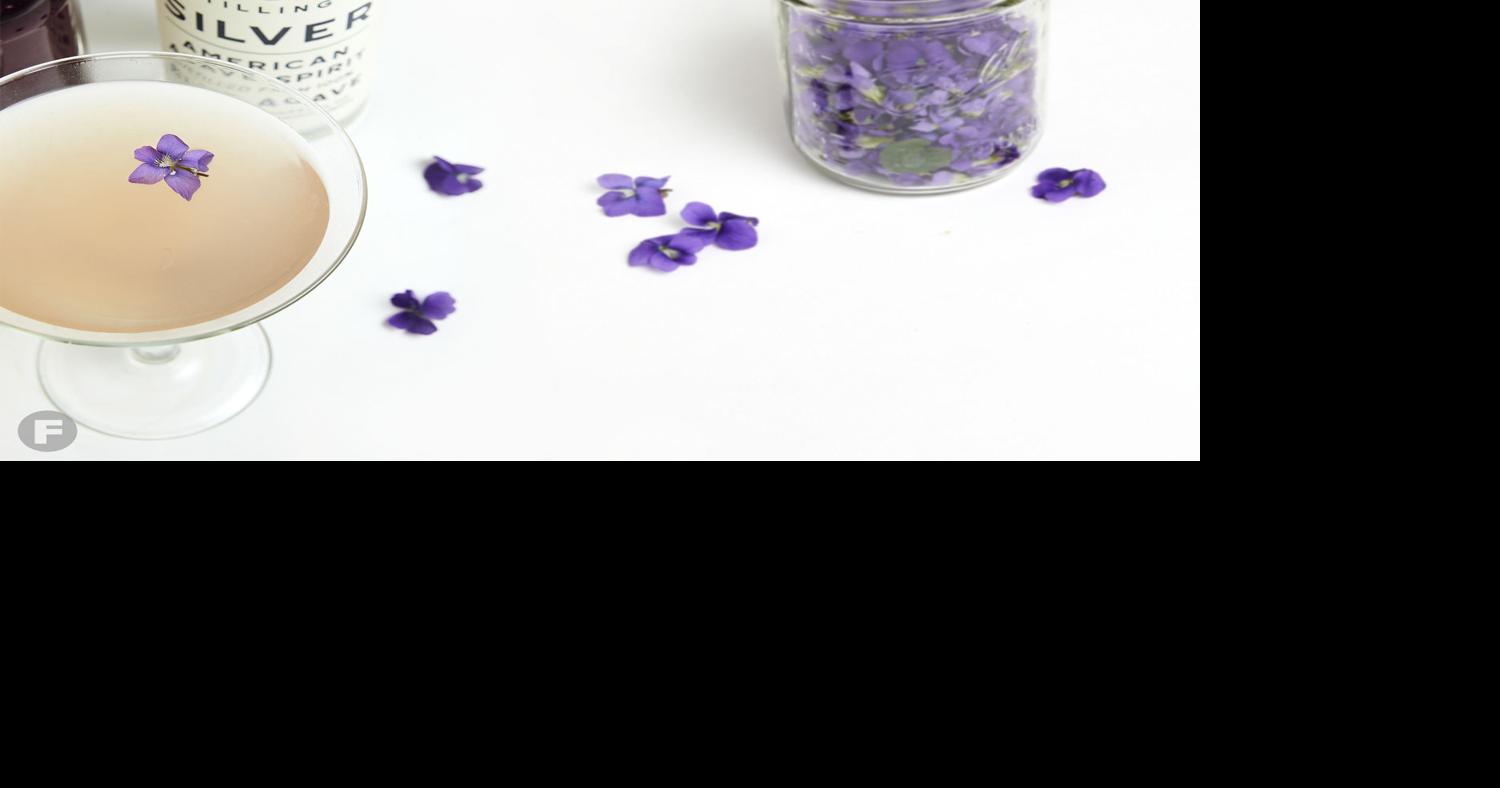 Homemade Violet Syrup Makes This Pink Martini Sing