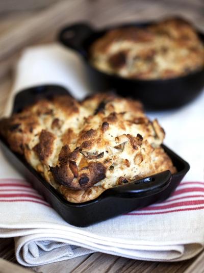Wild Mushroom Bread Pudding