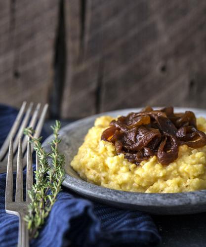 how to cook polenta with onions