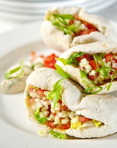 Kofta with Tahini Sauce and Handmade Pita
