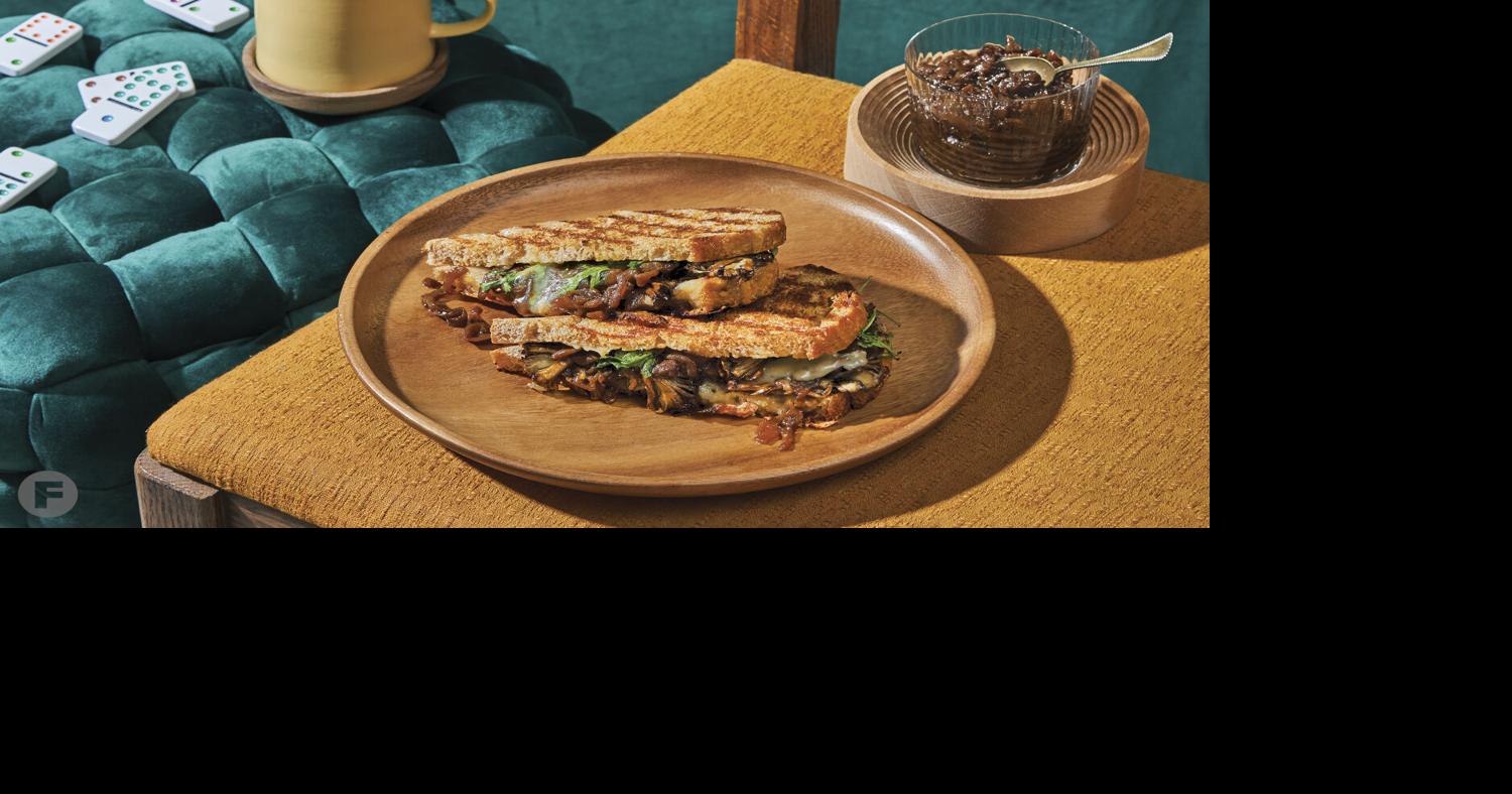 Wild Mushroom Panini with Coffee-Onion Jam