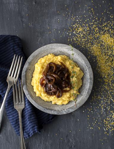 how to cook polenta with onions