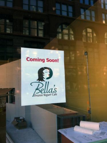 Coming Soon to Washington Avenue: Bella's Frozen Yogurt Cafe