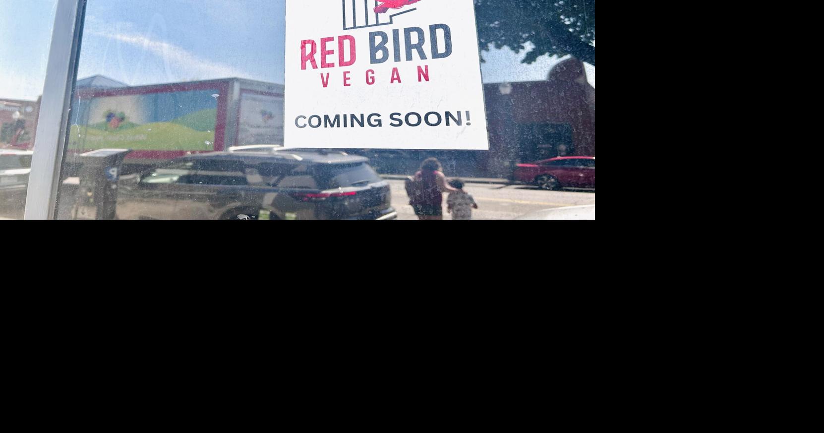 Red Bird Vegan sign