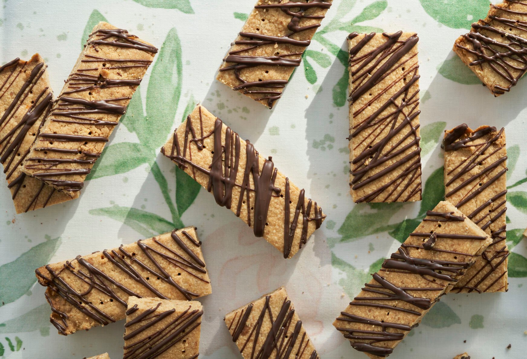 Piloncillo Shortbread with Chile-Chocolate Drizzle