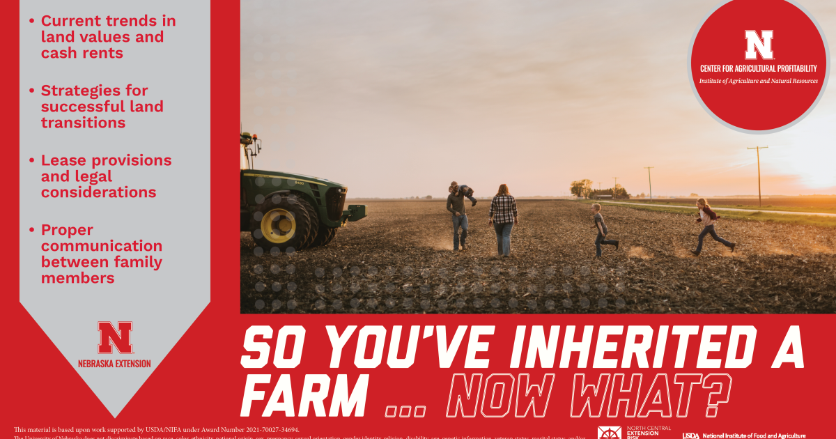 'So You've Inherited a Farm ... Now What?' Workshops Scheduled ...