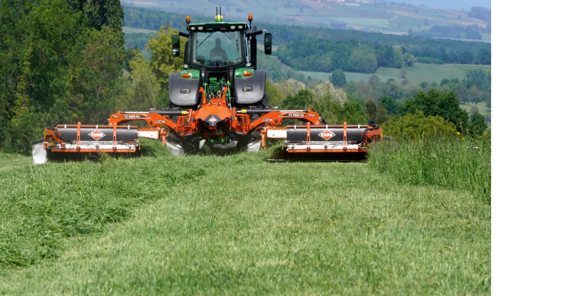 KUHN FC 13460 D RA Rear-Mounted Mower Conditioner with Windrow Merger ...