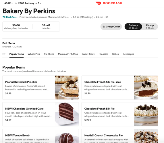 Perkins order online store