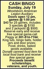 Cash Bingo | Announcements More | fredericknewspost.com