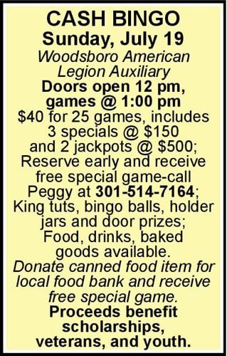 Cash Bingo | Announcements More | fredericknewspost.com