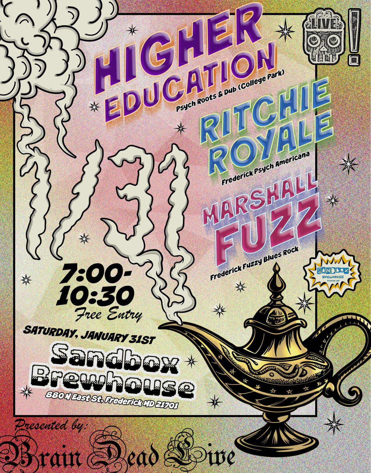 Live Music! Higher Education, Ritchie Royale & Marshall Fuzz ...