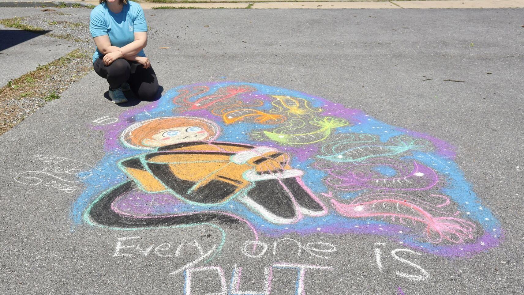 Chalk art an outlet for messages of Pride | Social issues ...