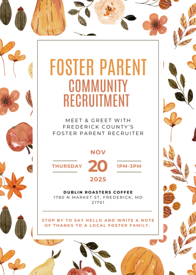 Meet and Greet with Frederick County Foster Parent Recruiter | Other ...