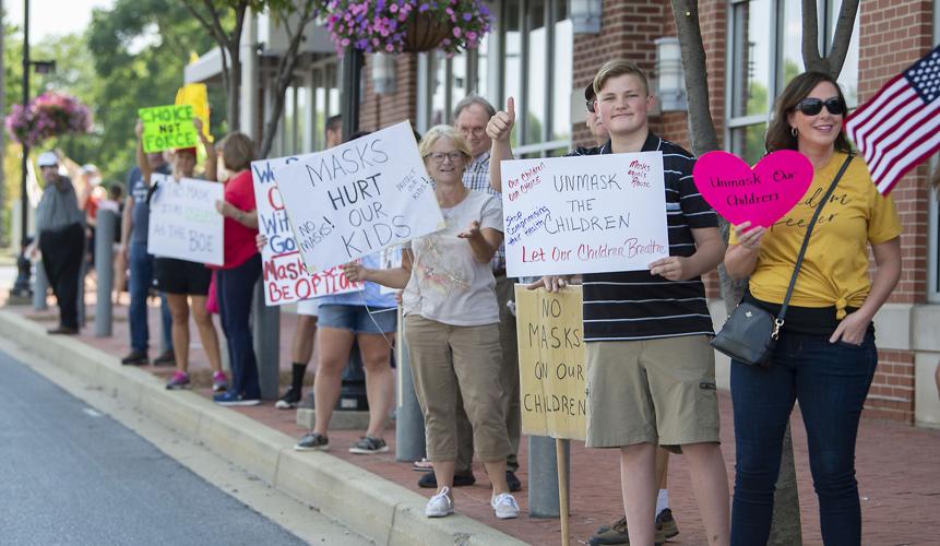 Dozens of parents protest FCPS mask mandate outside Board of Education ...