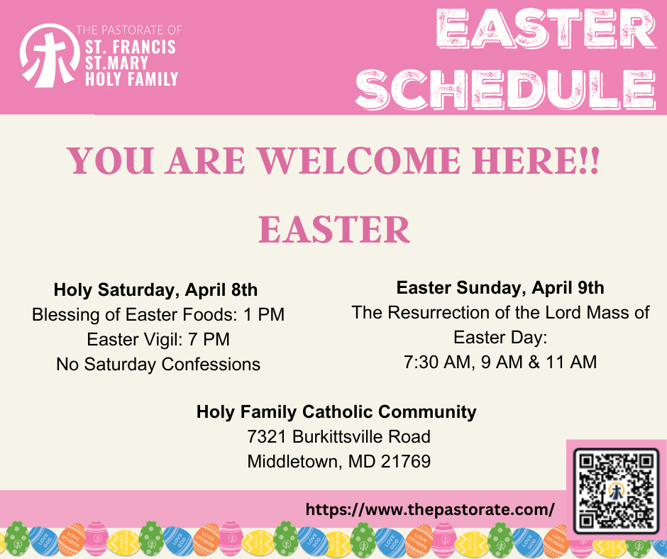 Easter Schedule at Holy Family Catholic Community | Religious and ...