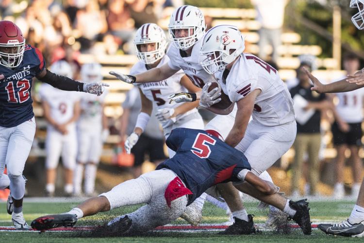 Brunswick football goes to Wells often in rout of Thomas Johnson | High ...