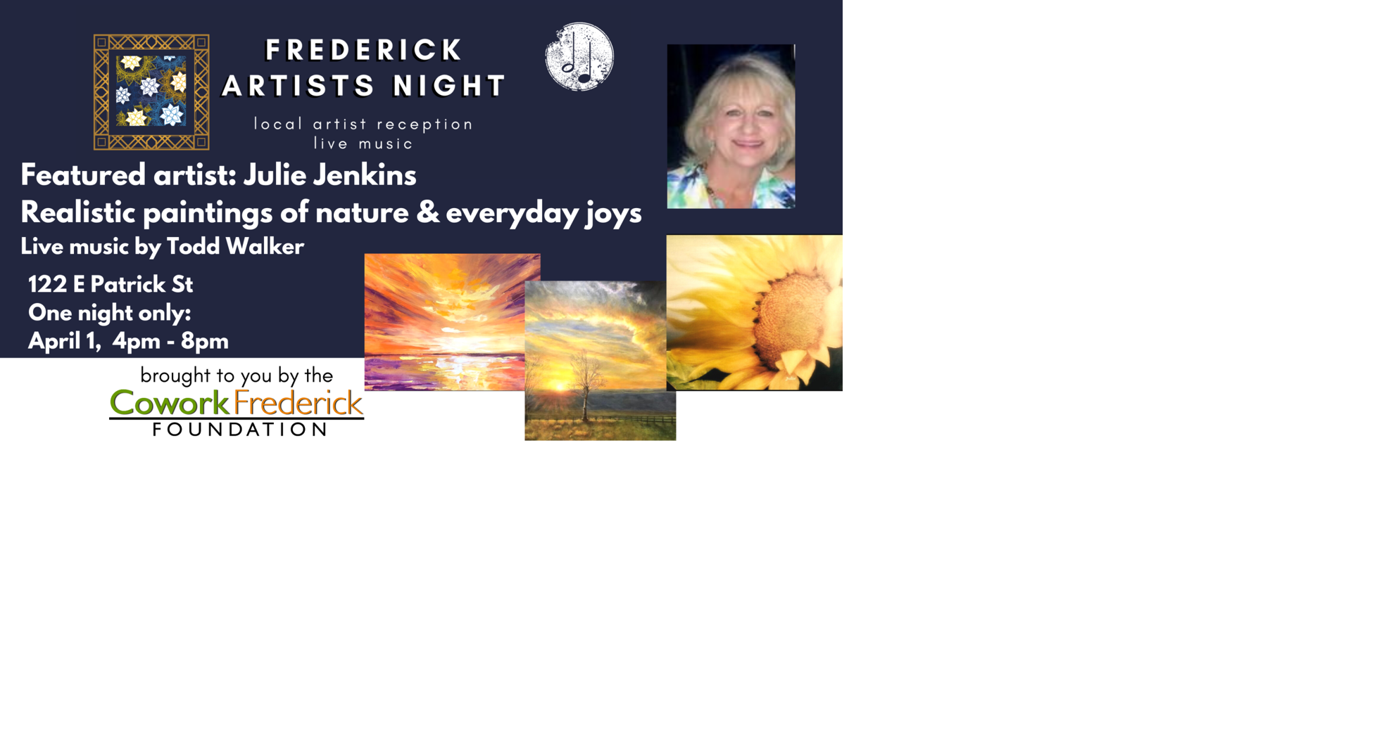 Frederick Artists Night featuring Julie Jenkins | Visual Arts ...