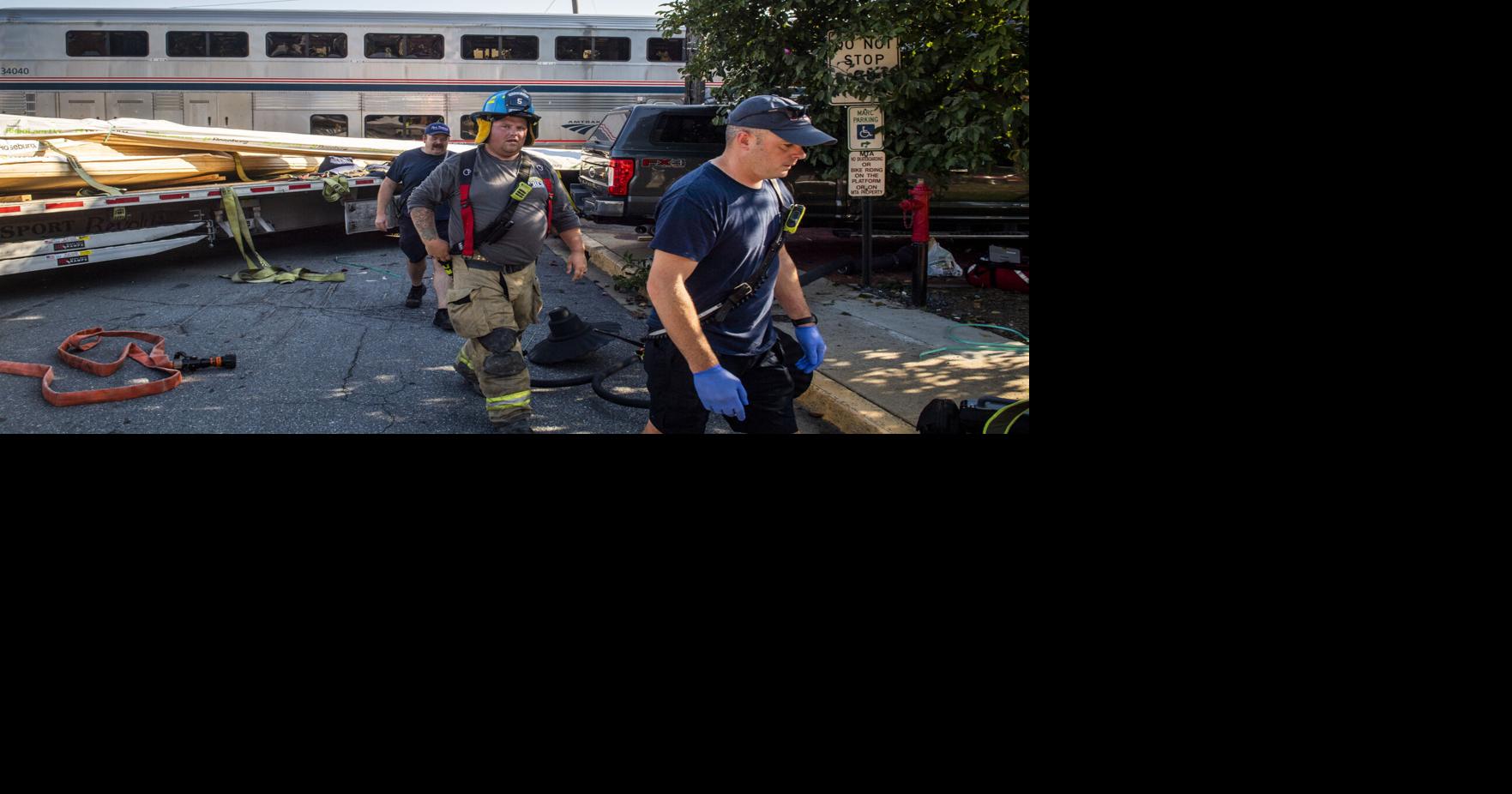 In photos: Amtrak train hits tractor-trailer at Brunswick MARC Station ...